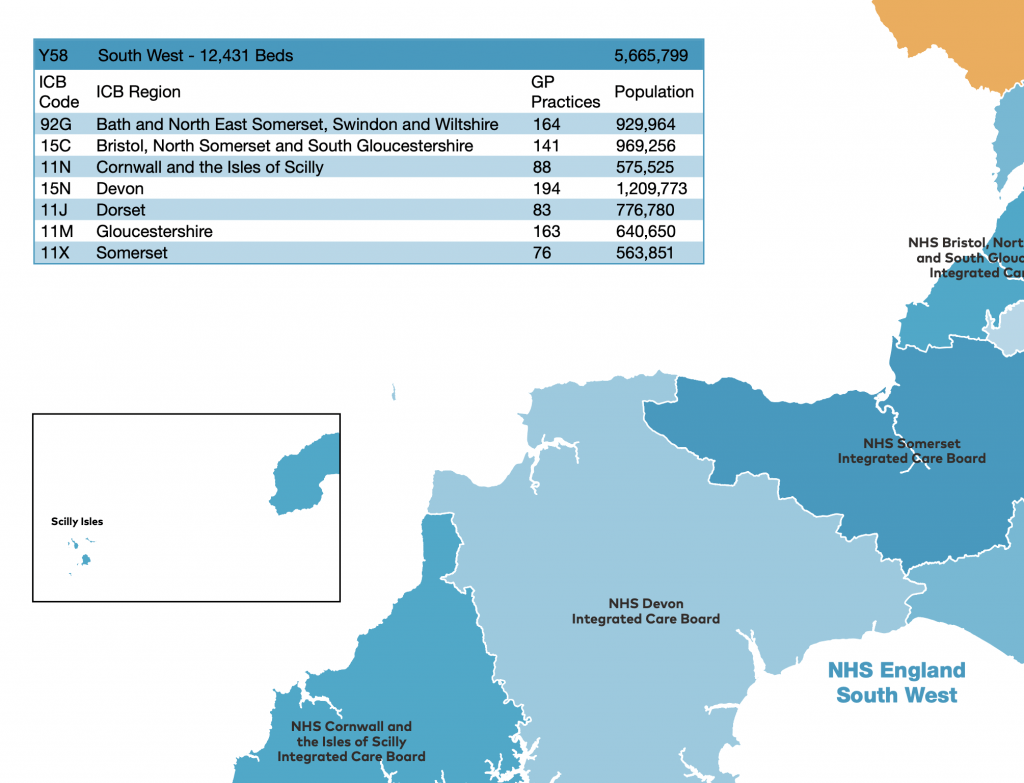 England Commissioning Map (UK ICB Map) | MapShop