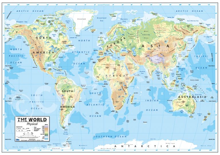 Modified Gall World Projection Map (Environmental-Simple) | MapShop