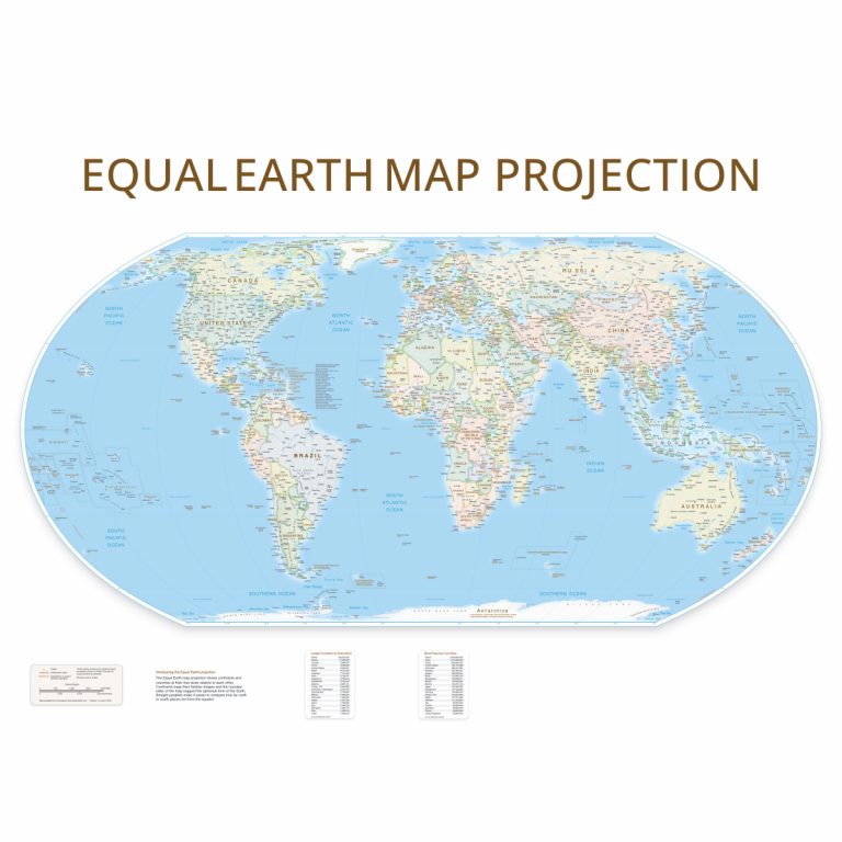 Equal Earth Wall Map (Political) - MapShop