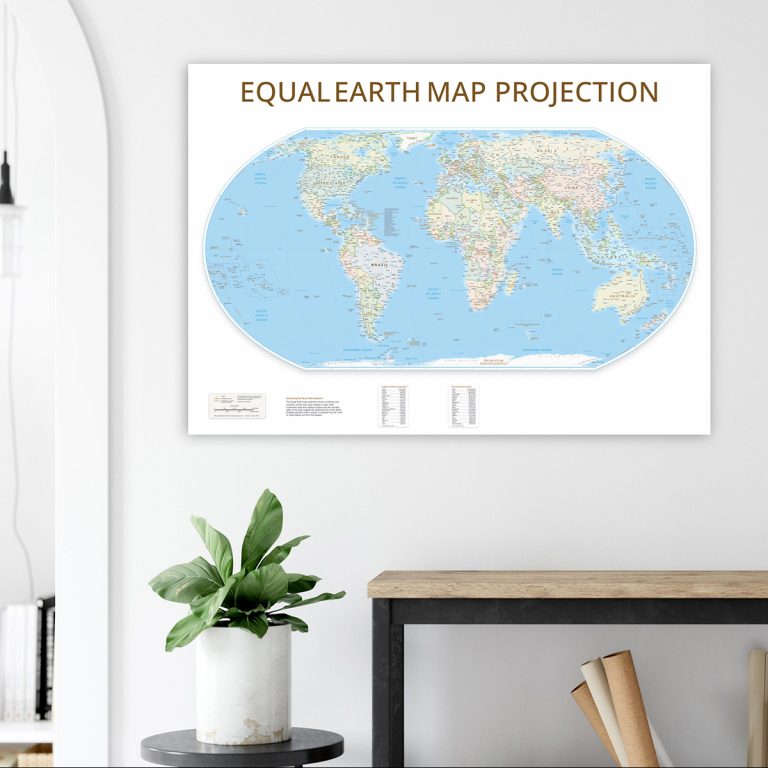 Equal Earth Wall Map (Political) | MapShop