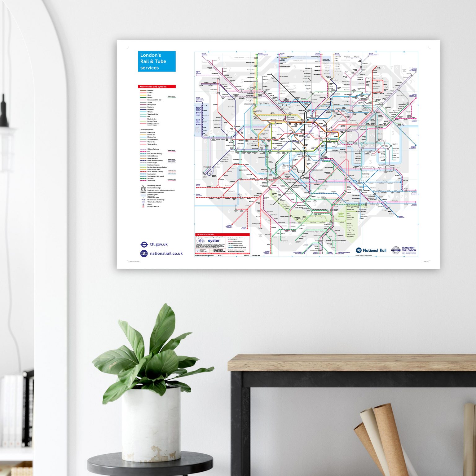 Official TfL London’s Rail & Tube Services Map | MapShop