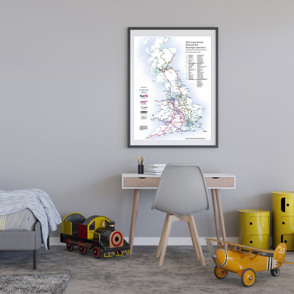 UK Railway Network Map 2026 | MapShop Official Rail Map