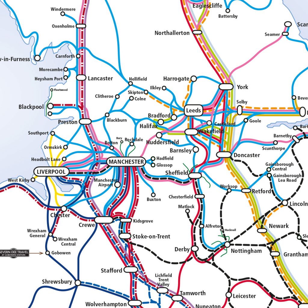 UK Train Network Map - MapShop