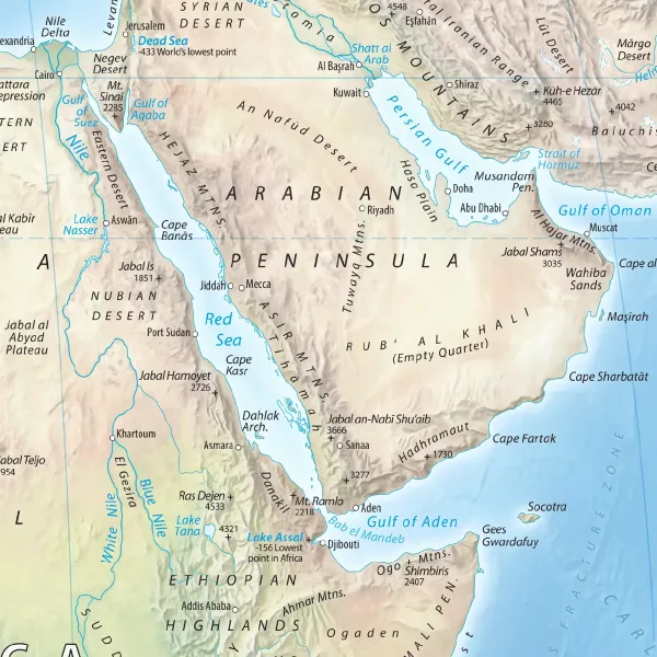 Equal Earth Wall Map (Physical) | MapShop